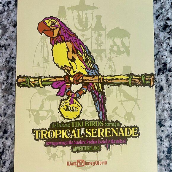 Disney | Art | Disney Tiki Birds Jose Poster Art Print | Poshmark